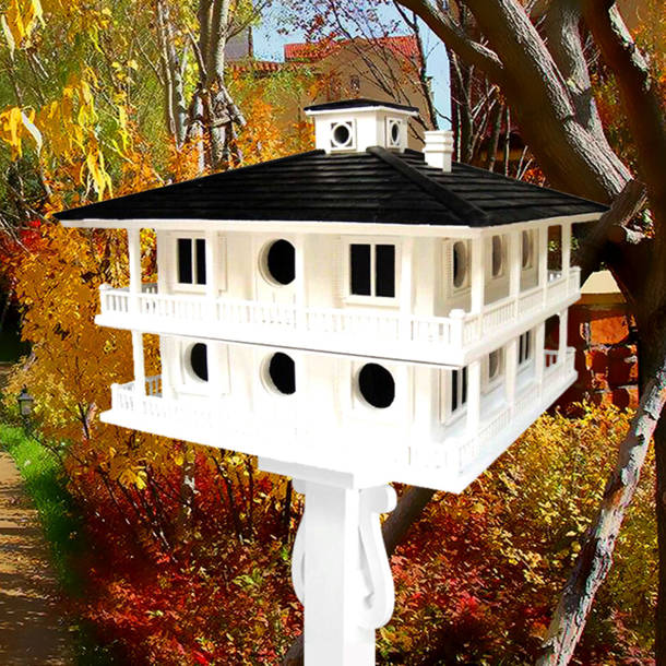 Home Bazaar Signature Series Danbury DoveCote 30 in x 19 in x 17 in Purple Martin House ...